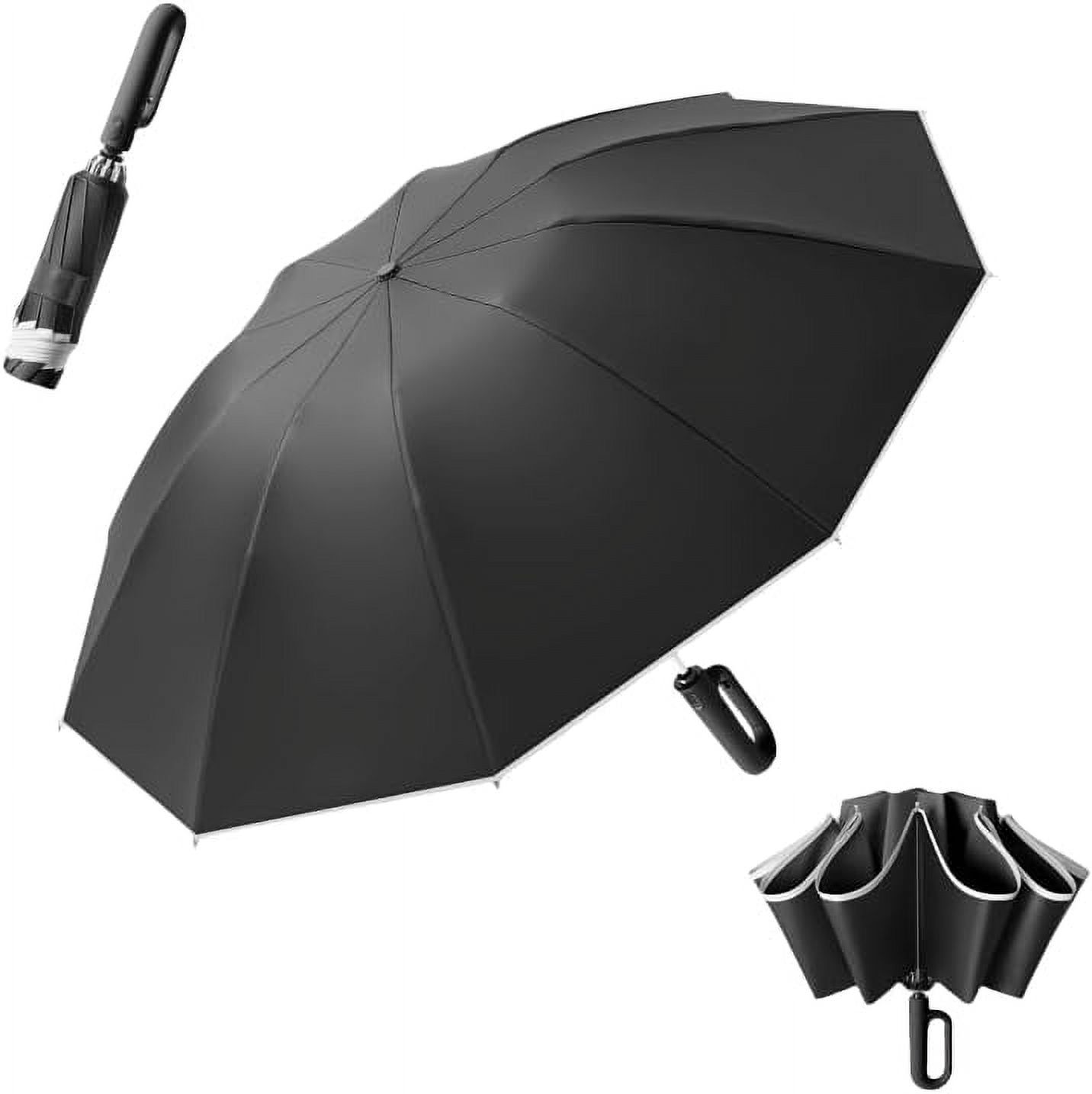NANAHuang Inverted Reverse Golf Umbrella 10 Ribs Travel Folding ...