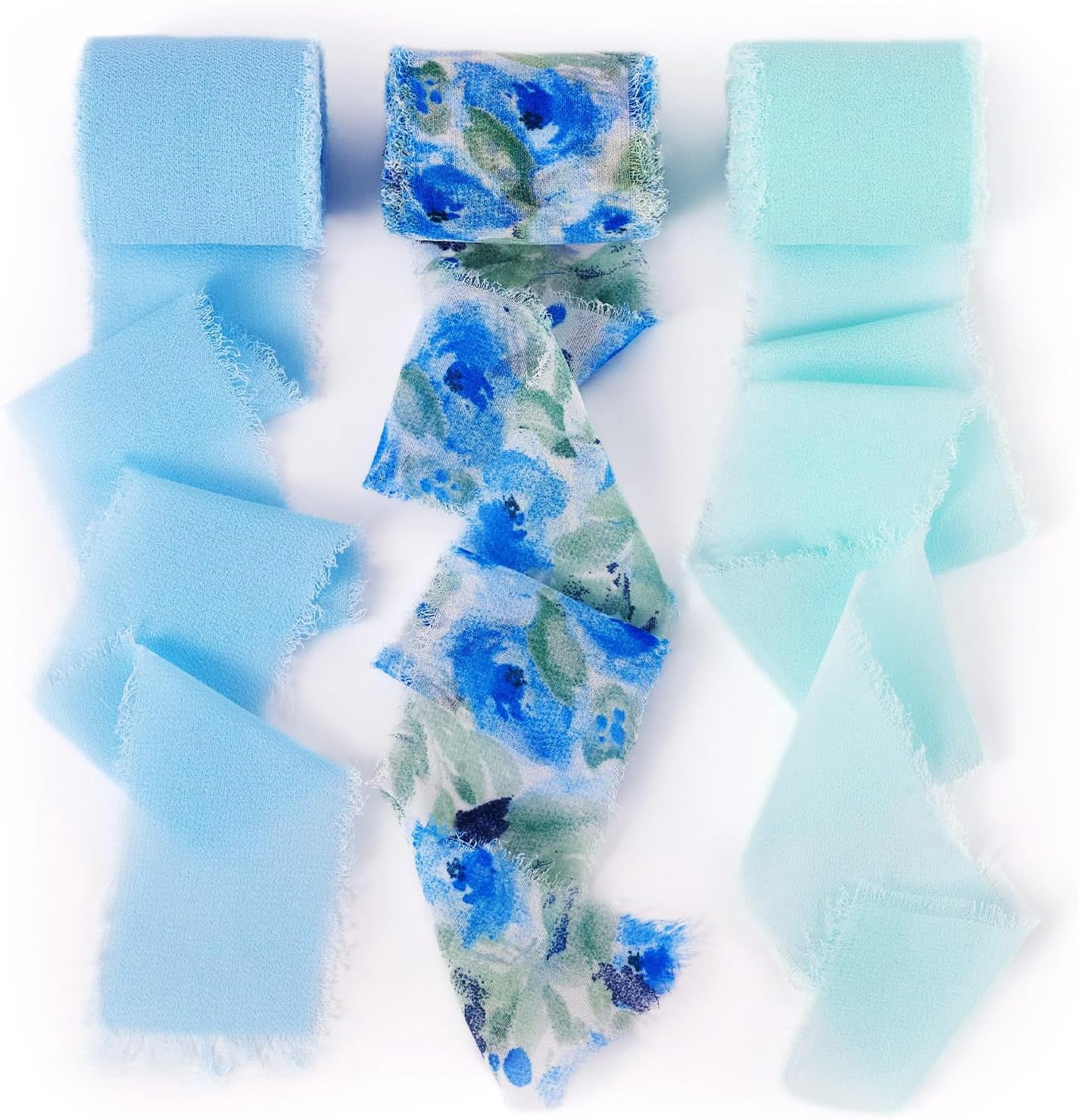 NANAHuang Iridescent Organza Ribbon Sheer Wide Craft Decorative Ribbon ...