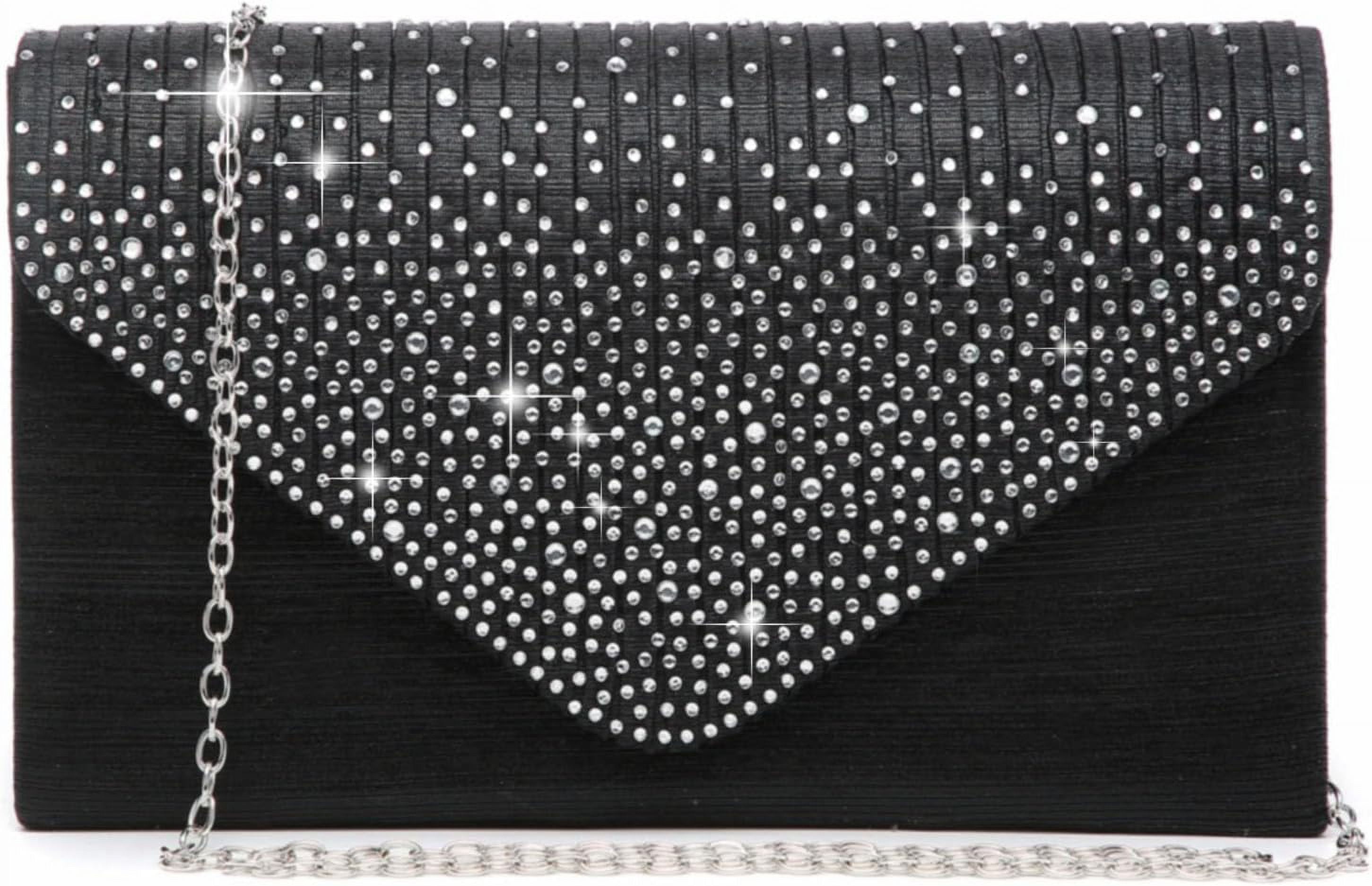 NANAHuang Ladies Frosted Satin Evening Clutch Purse Bag Crossbody ...