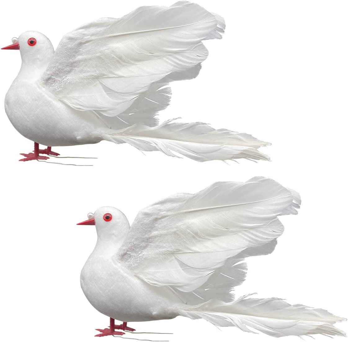 NANAHuang Large Flying Doves Artificial Simulation Foam Bird White ...