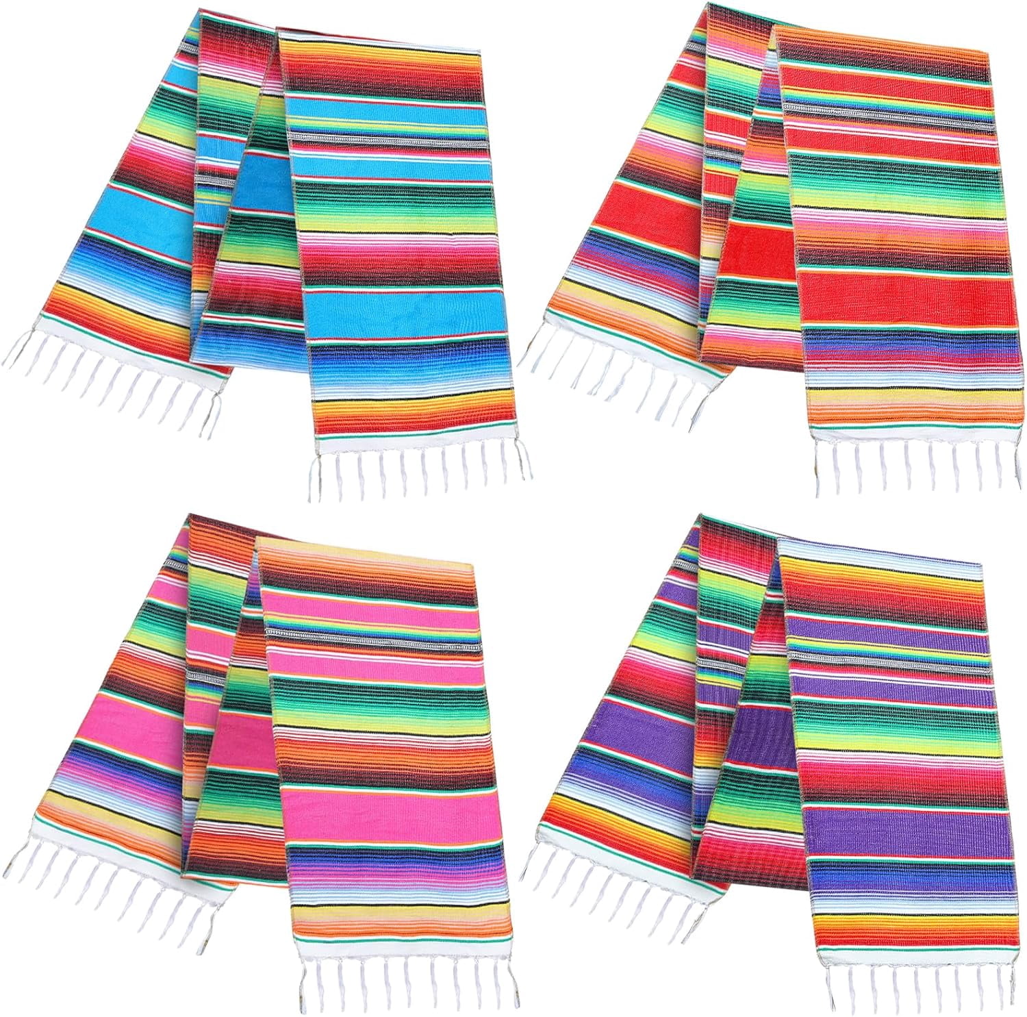 NANAHuang Mexican Table Runner 8Pack 14 x 110 Inches Large Mexican ...