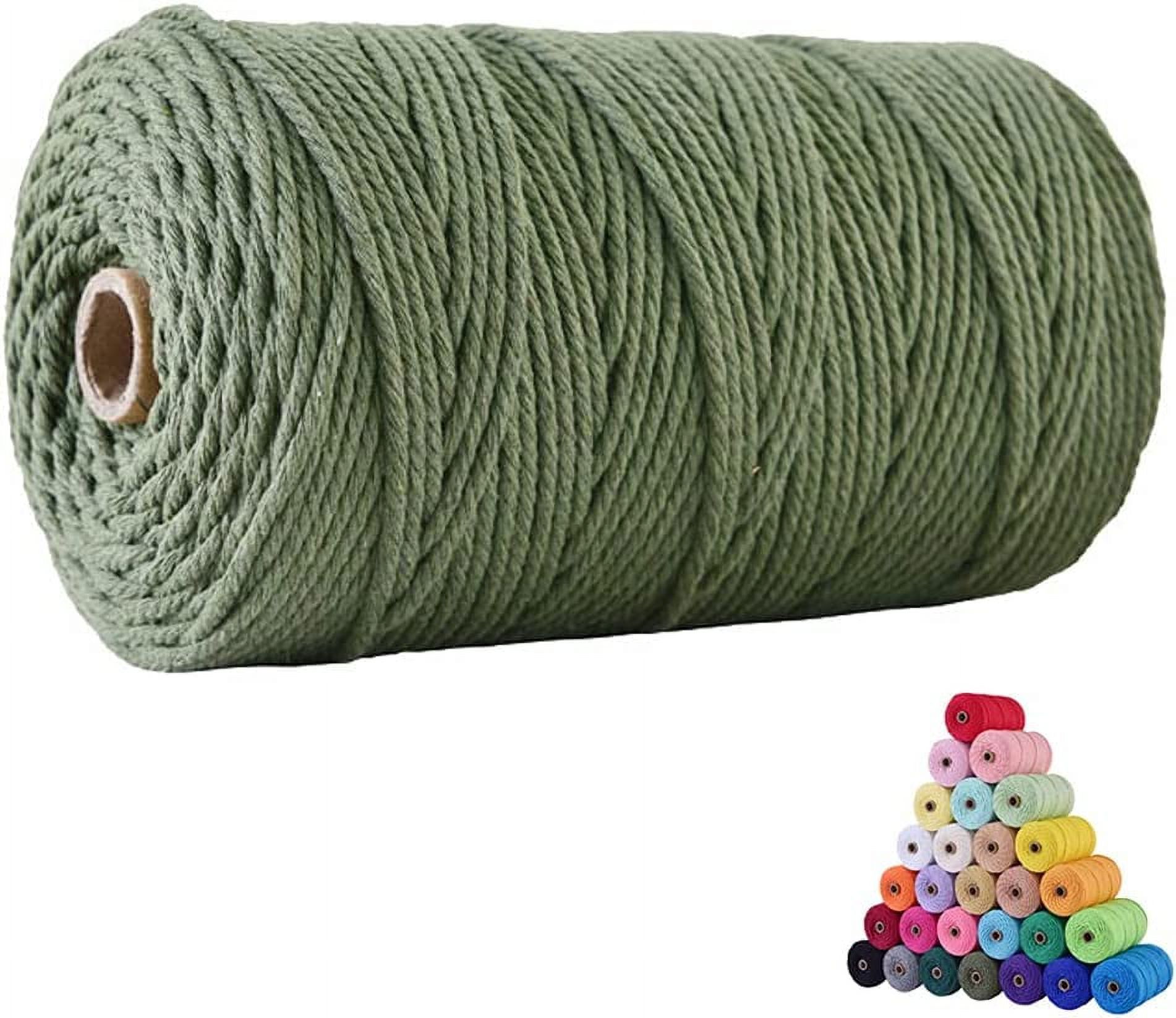 NANAHuang Natural Cotton Macrame Cord,5mm x110 Yards Macrame Cords ...