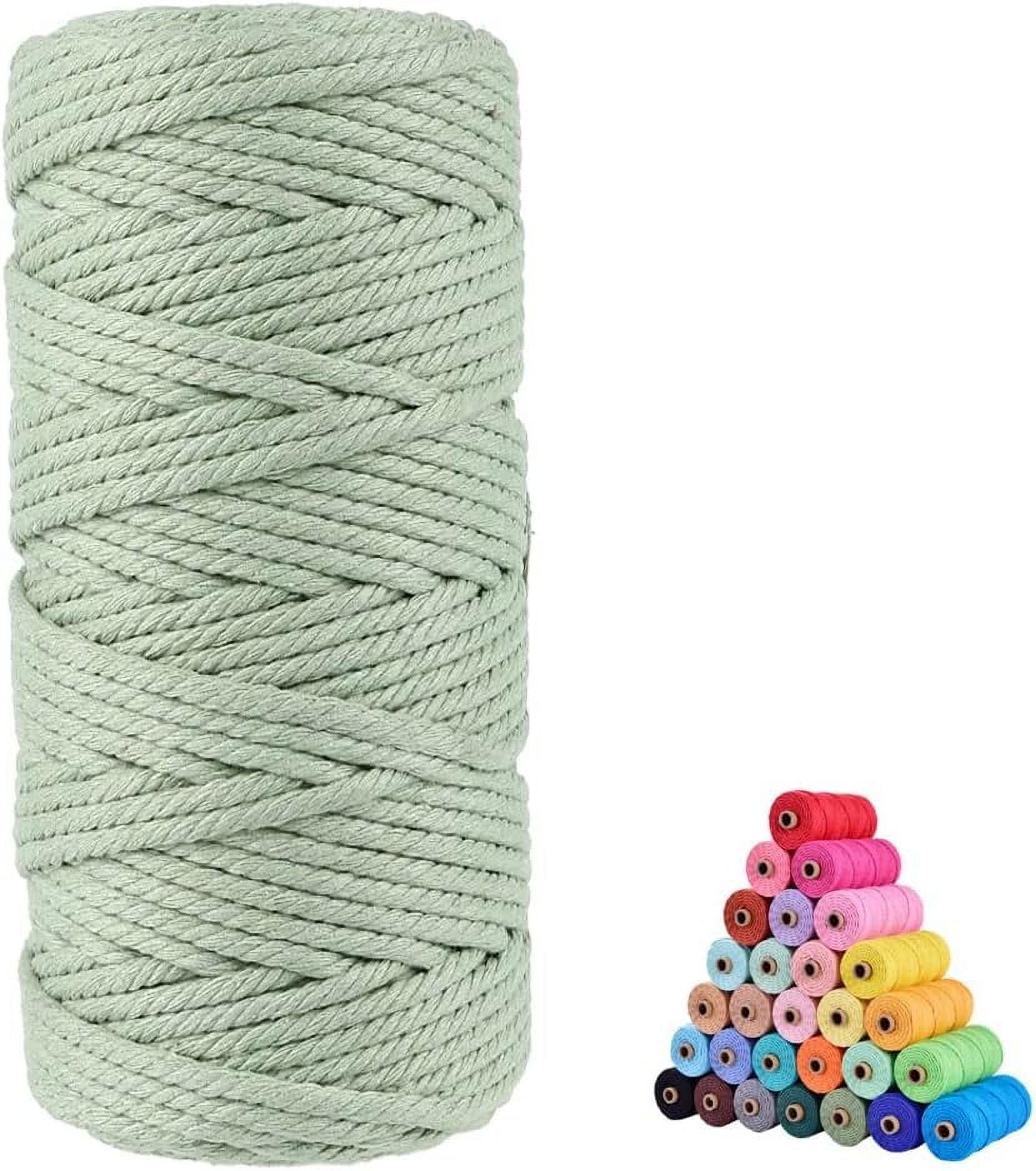 NANAHuang Natural Cotton Macrame Cord,5mm x110 Yards Macrame Cords ...