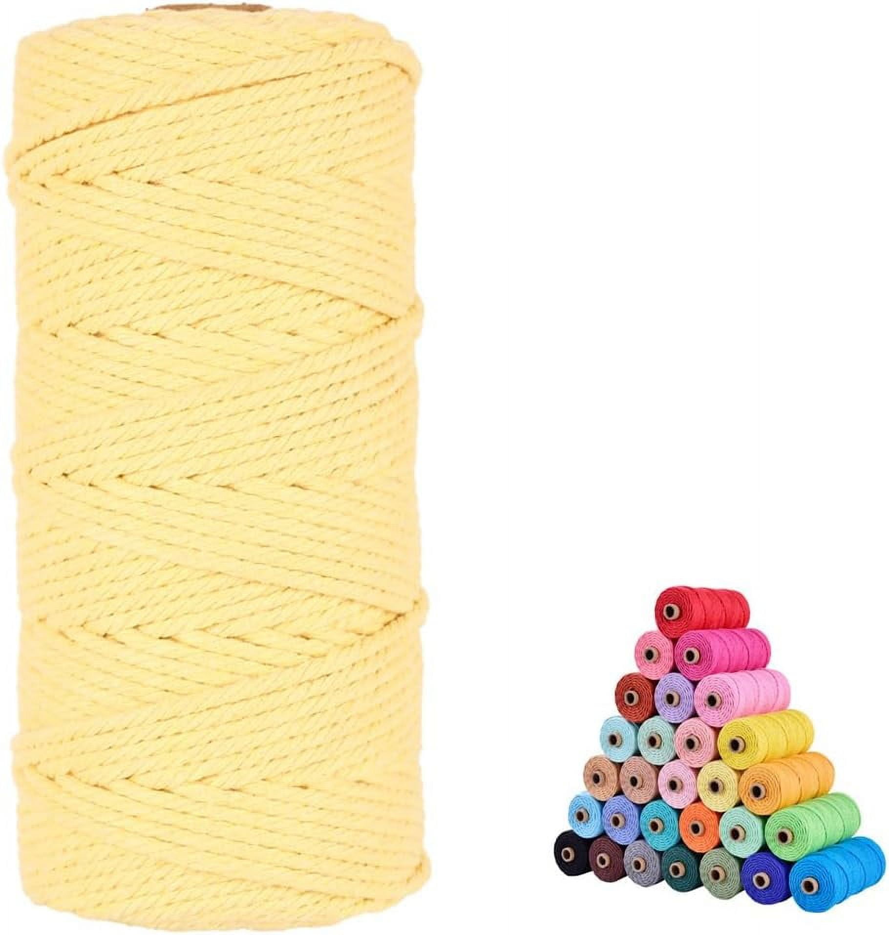 NANAHuang Natural Cotton Macrame Cord,5mm x110 Yards Macrame Cords ...