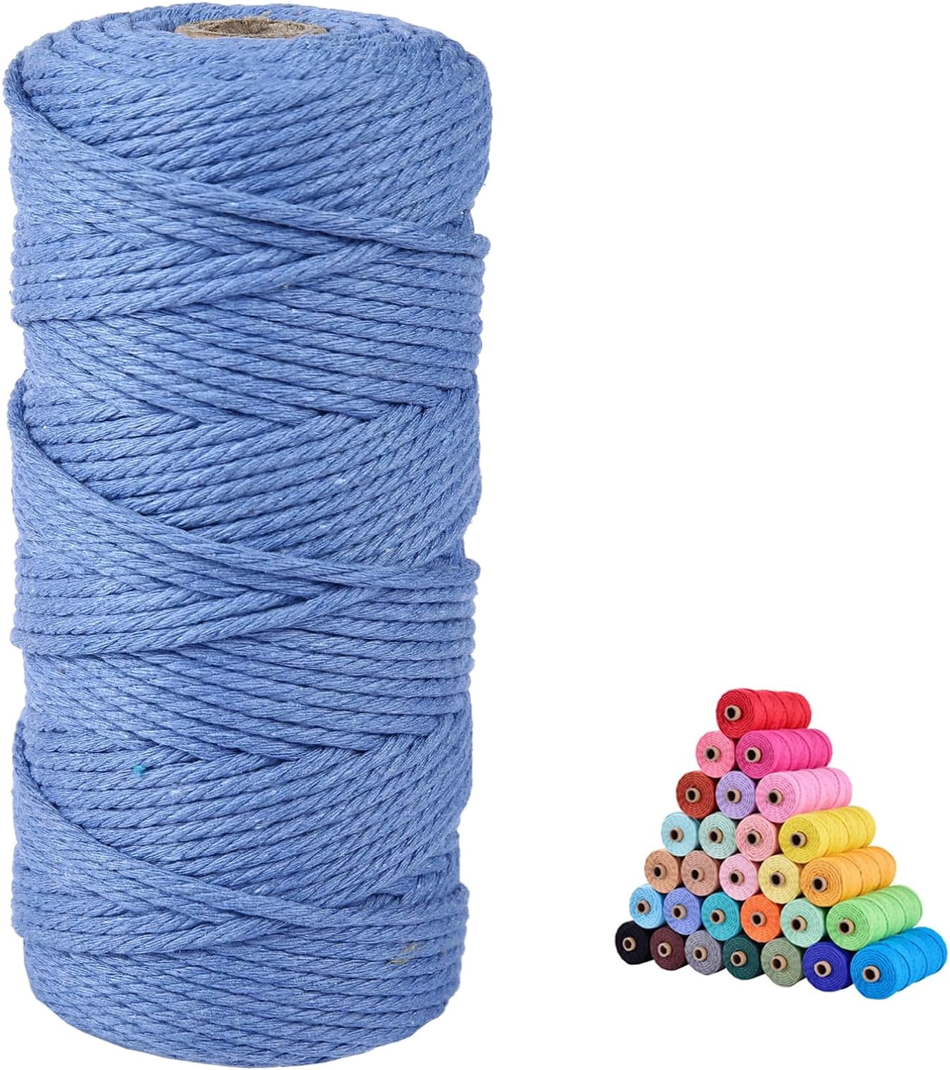 NANAHuang Natural Cotton Macrame Cord,5mm x110 Yards Macrame Cords ...