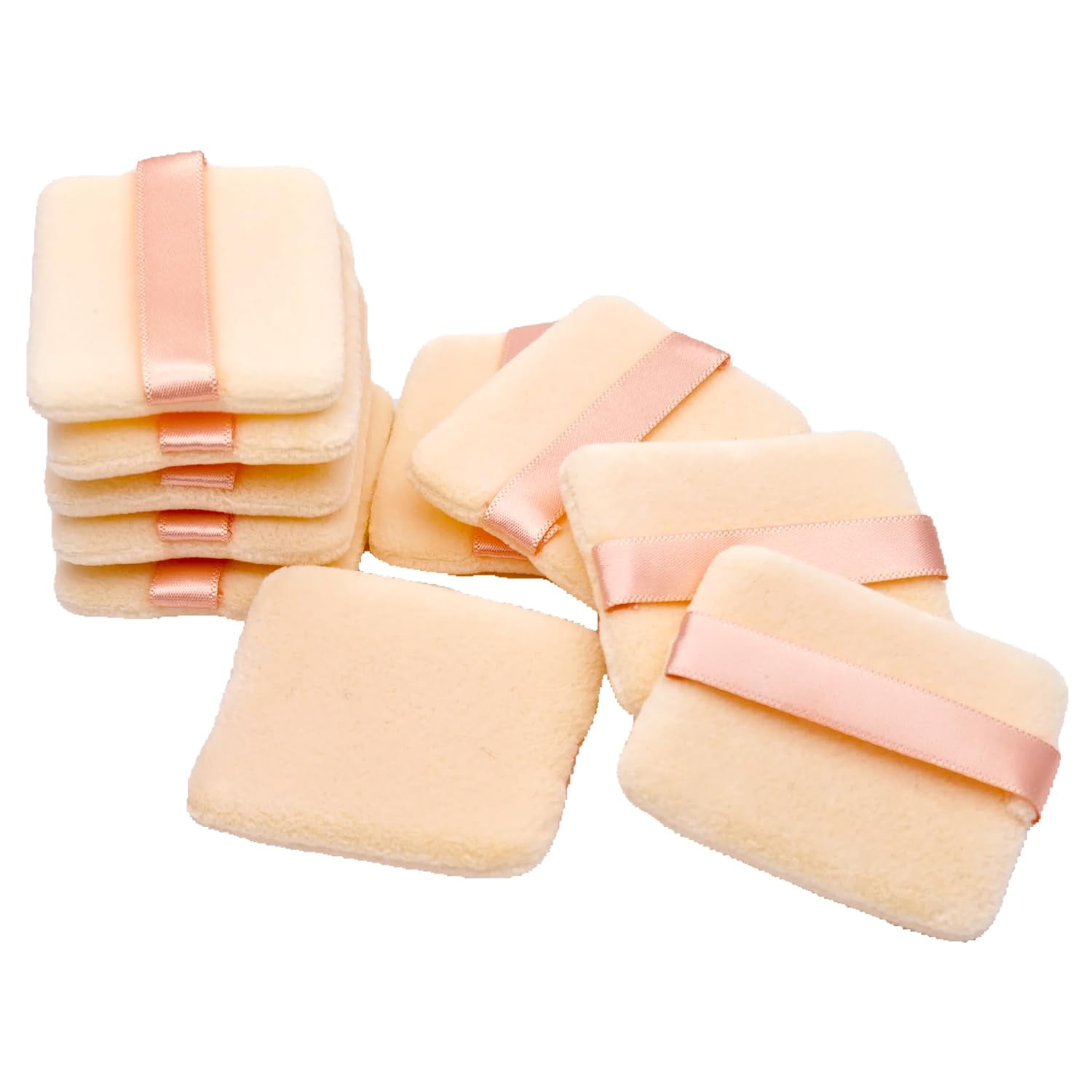 NANAHuang Powder Puffs Set, 10PCS Rectangle Flocking Makeup Powder ...