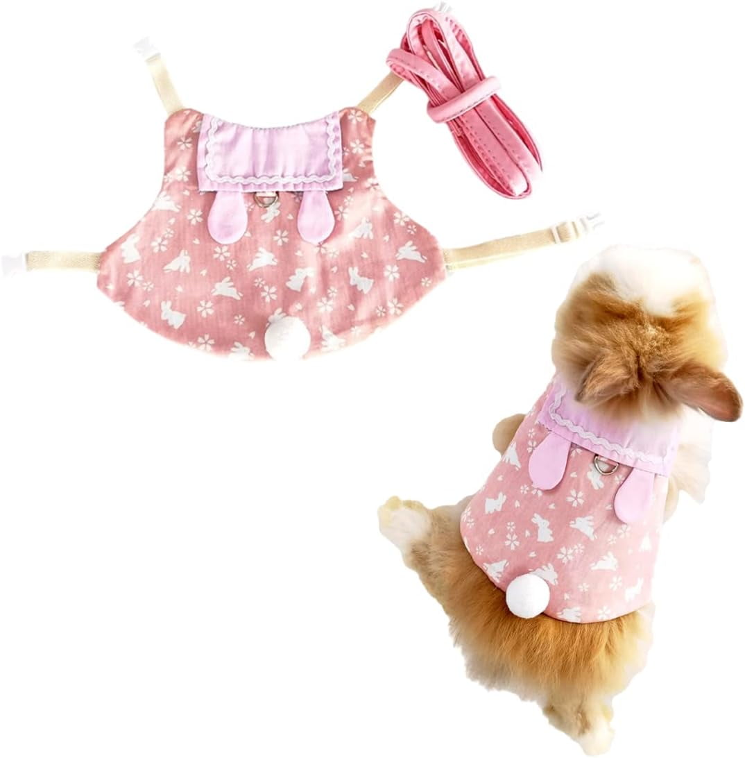 NANAHuang Rabbit Harness and Leash for Walking Escape Proof - Mesh ...