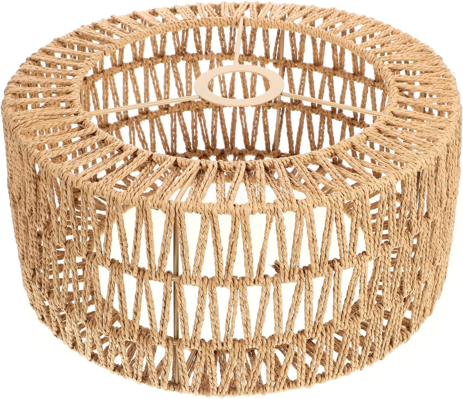 NANAHuang Rattan Lamp Shade Wicker Woven Pendant Lampshade Chandelier ...