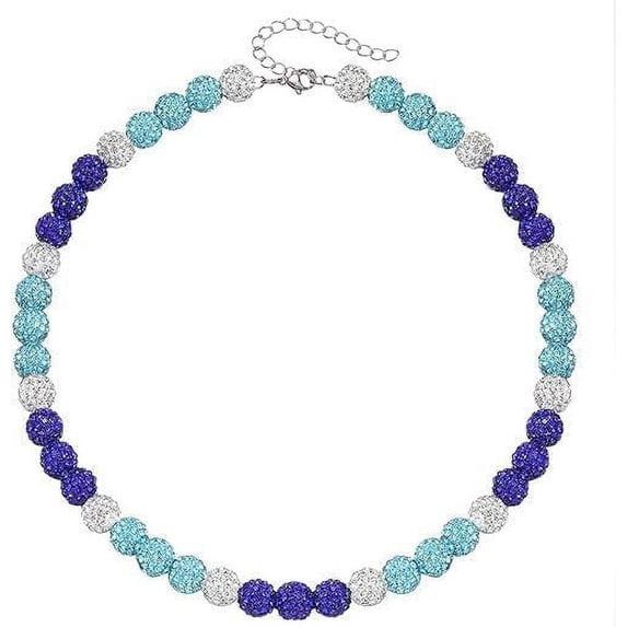 NANAHuang Rhinestone Baseball Necklace- 16/18/20"" Bling Ice Collection ...
