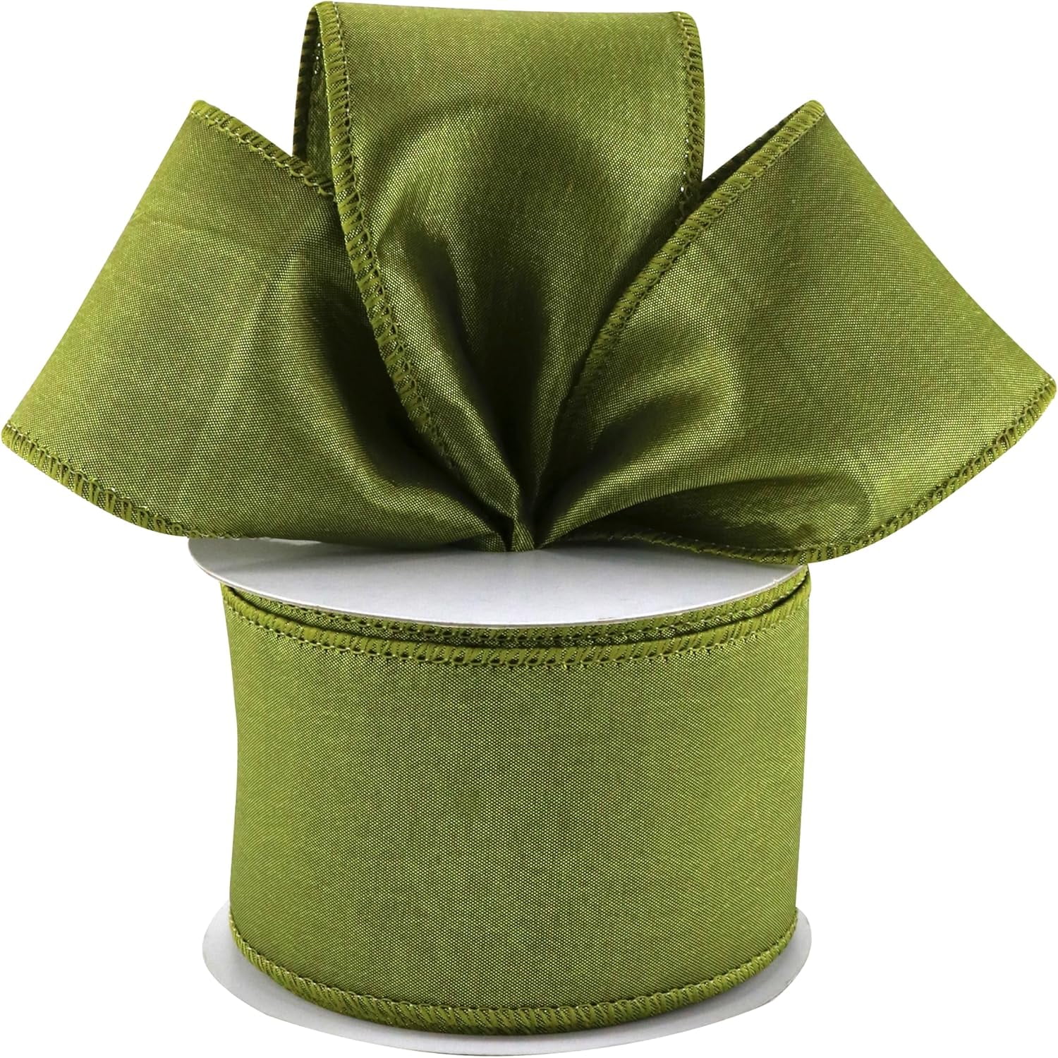 NANAHuang Sage Green Ribbon Wired 2.5x 10 Yard Sage Green Wired Ribbon ...