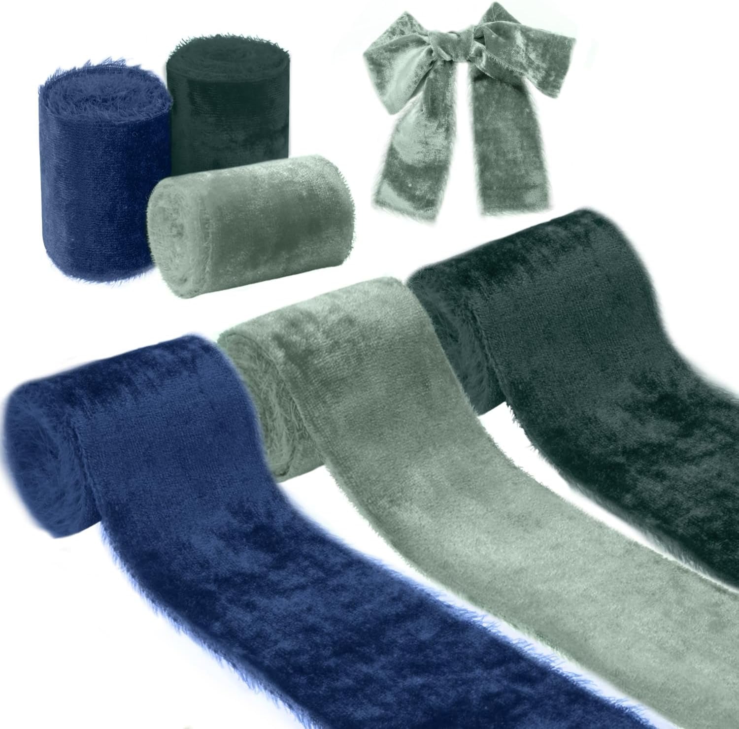 NANAHuang Silk Velvet Ribbon 2 Inch Wide Terracotta Velvet Ribbon ...