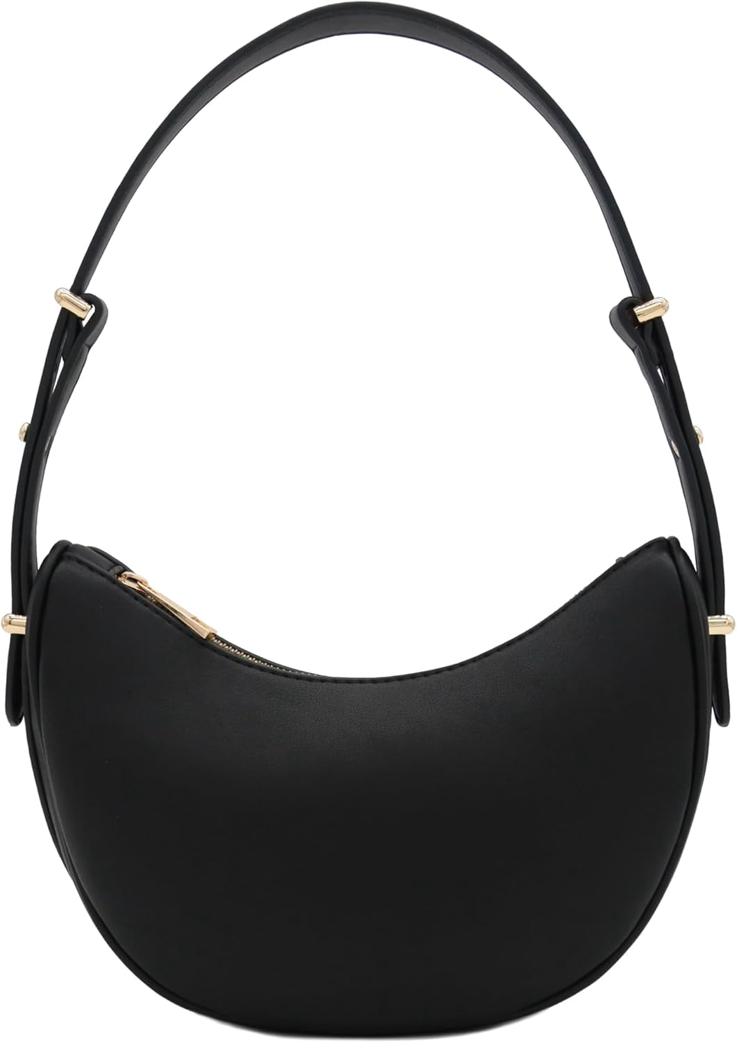 NANAHuang Small Crescent Smooth PU Leather Armpit Shoulder Bag ...