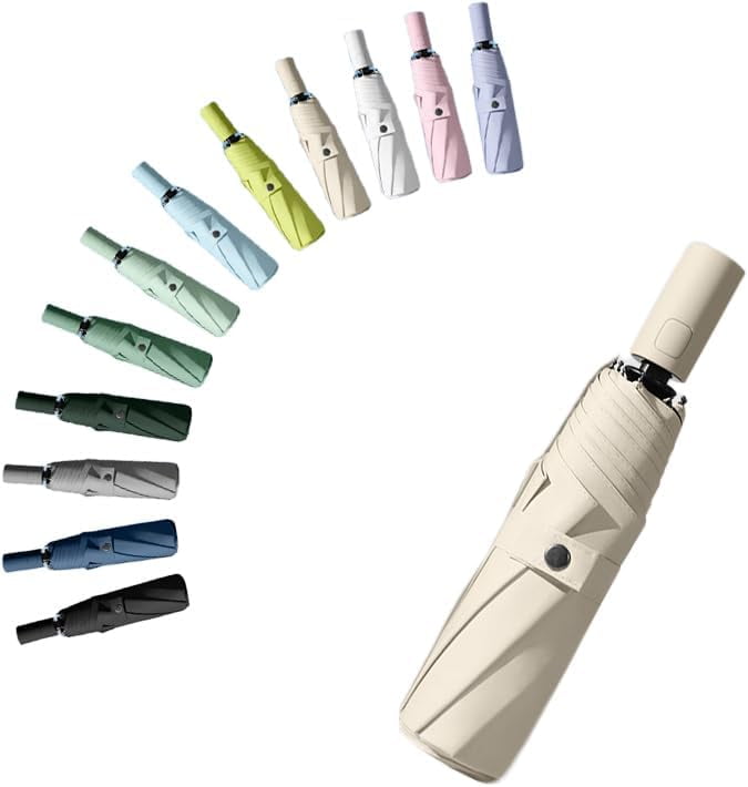 NANAHuang Travel Folding Umbrella Automatic Open/Close Handle Coating ...