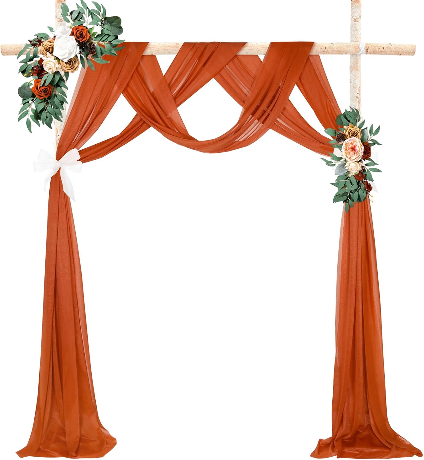 NANAHuang Wedding Arch Draping Fabric 1 Panel 30" x 20Ft Wedding Arch ...