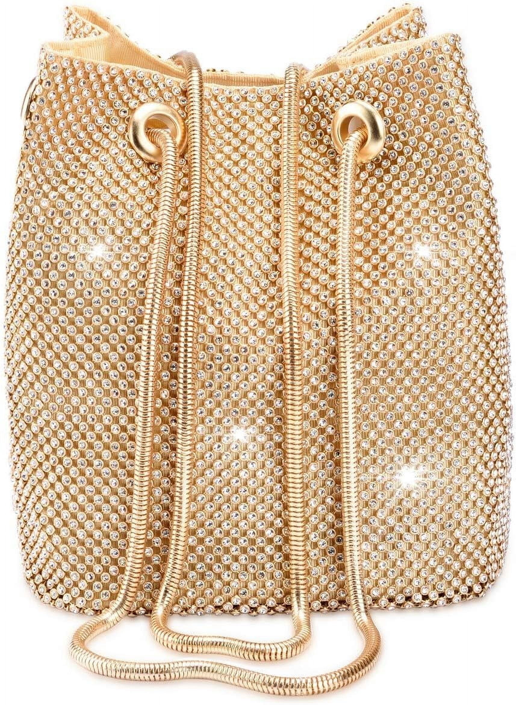 NANAHuang Women Rhinestones Crystal Clutch Mini Evening Bags Bucket Bag ...