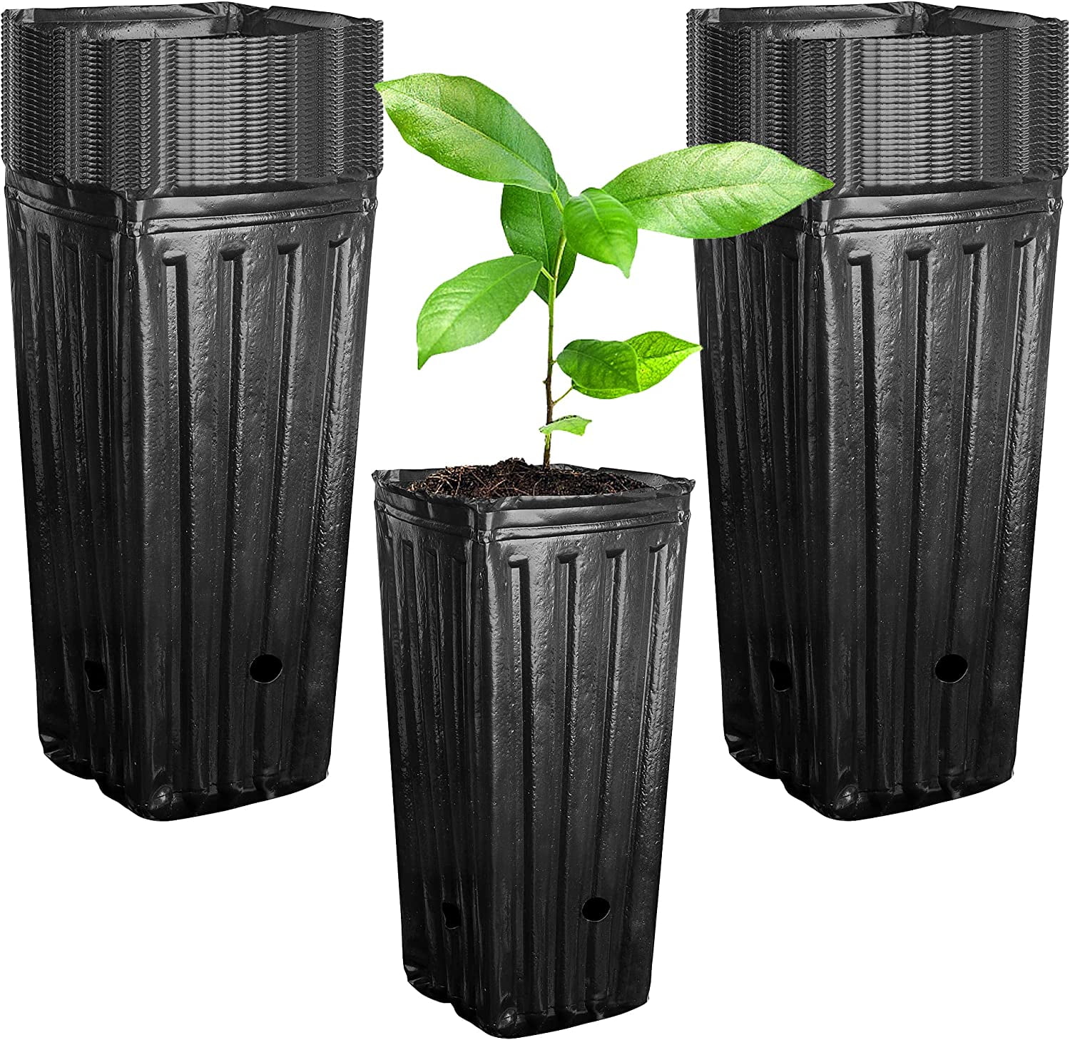 NANAhuang 20Pcs Tall Tree Pots,Plastic Deep Nursery Treepots,7.8" Tall ...