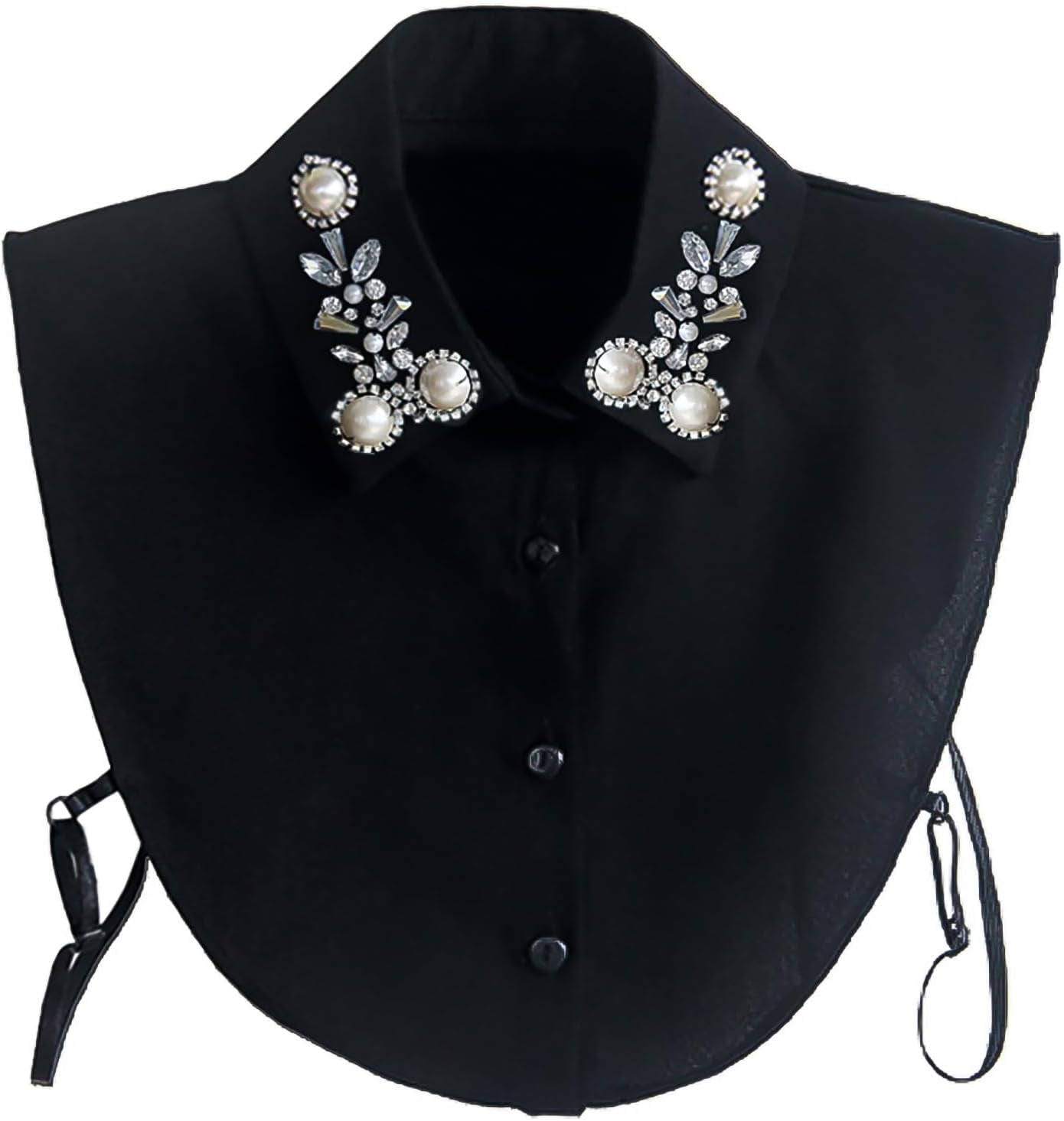NANAhuang Diamond Pearl False Collar Peterpan Fake Collar Half Shirt Dickey - Walmart.com