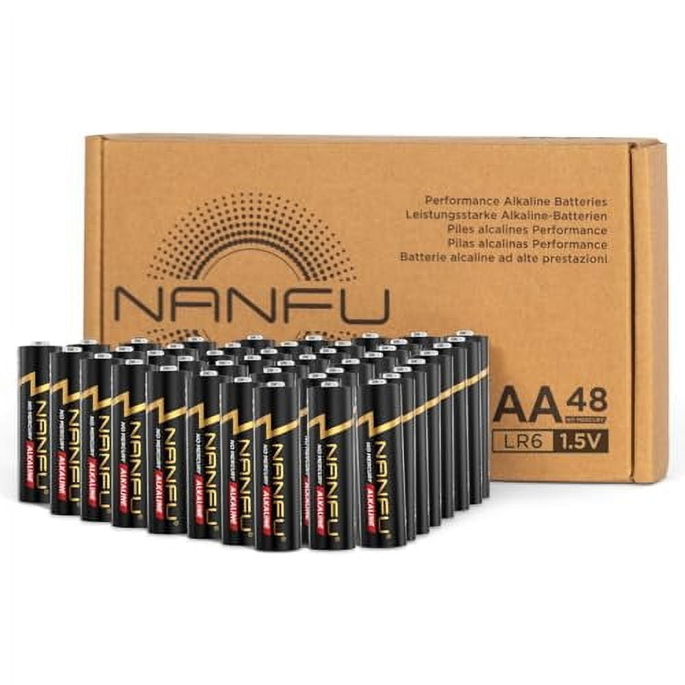 NANFU AA Batteries (48 Count), 10 Year Shelf-Life 1.5v Double A ...