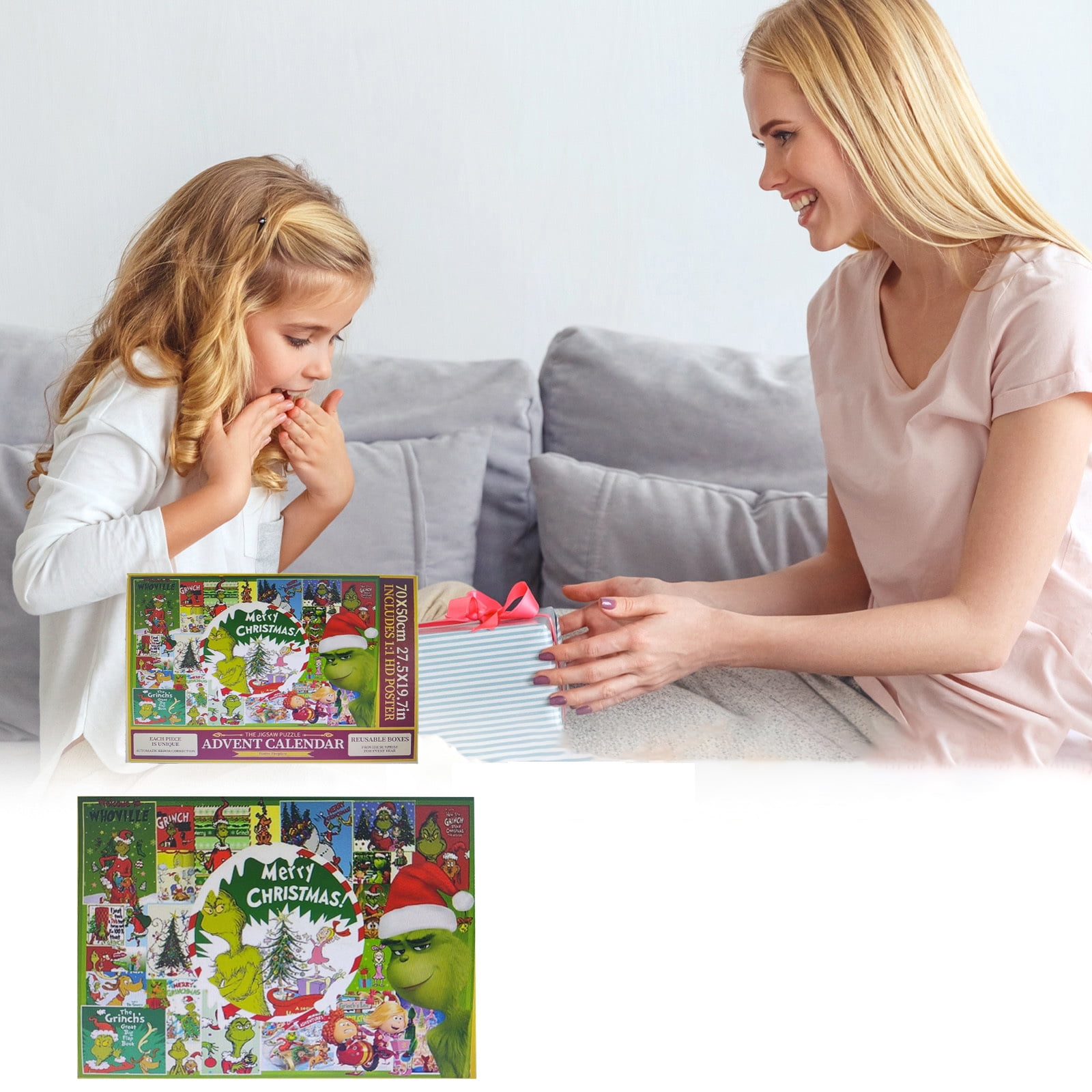 NANIL Green Monster Christmas Advent Calendar Puzzle 2025, 1008 Piece ...