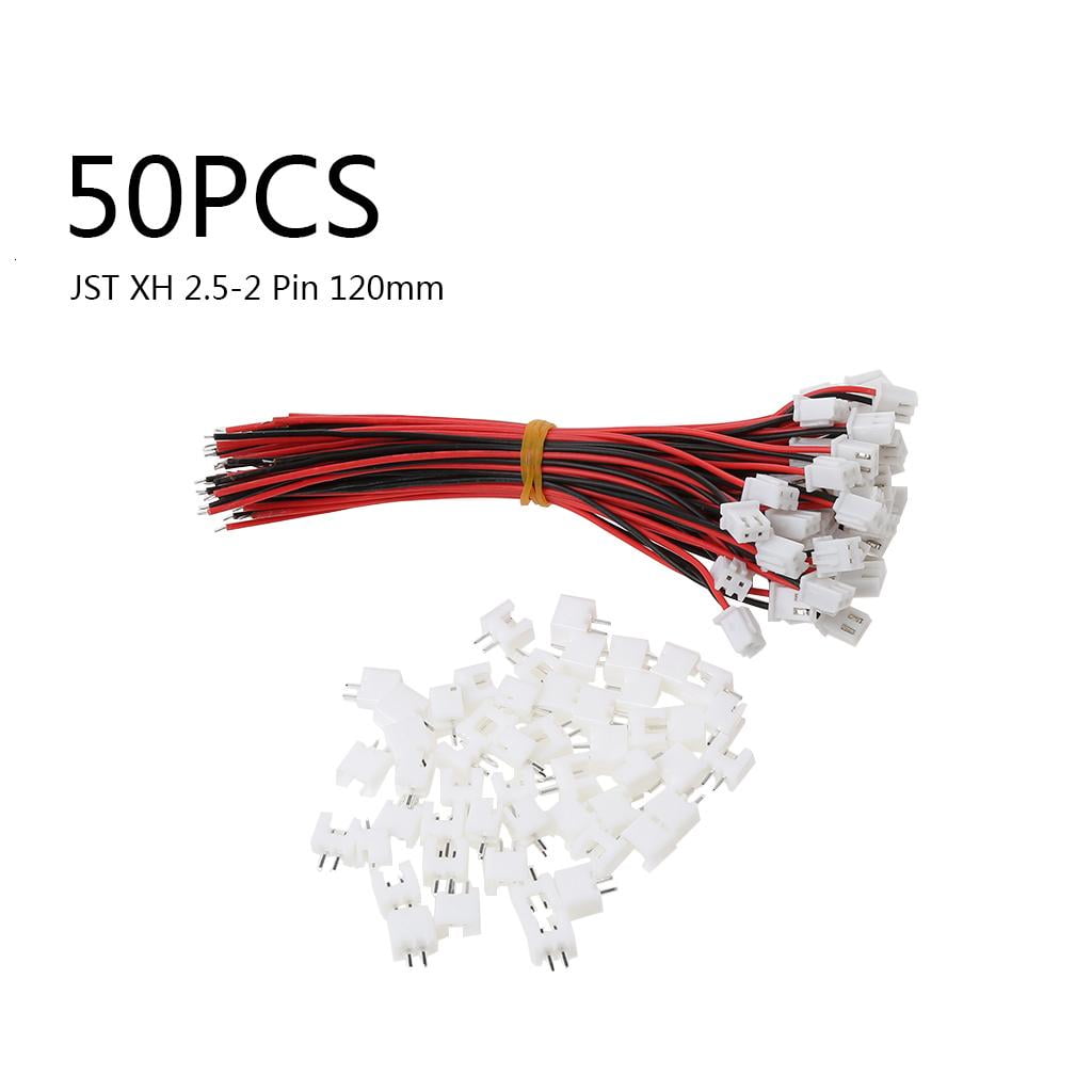 NANMELX 50 Sets JST XH 2.5-2 Pin Battery Connector Plug Female & Male ...