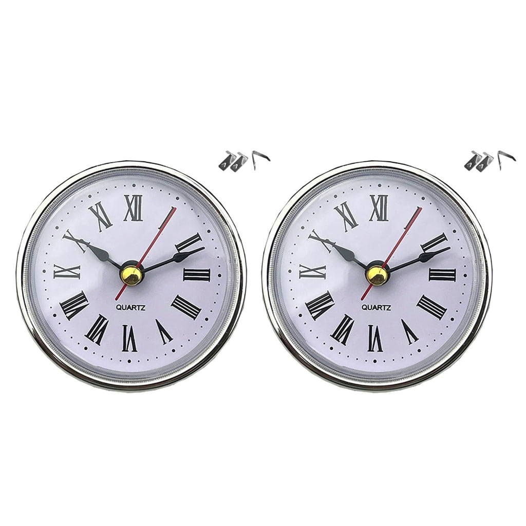 NANMELX 65mm Mini Clock Insert with Round Movement and Easy to Read ...