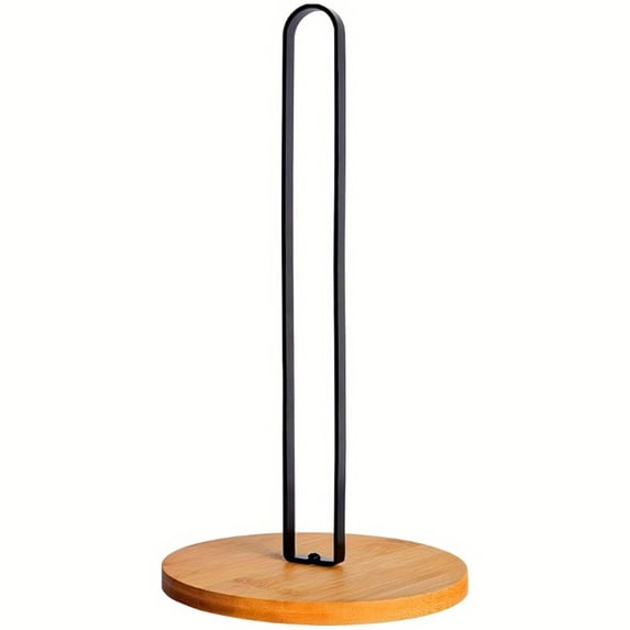 NANMELX Contemporary Nordic Style Standing Paper Towel Rack Metal Wood ...