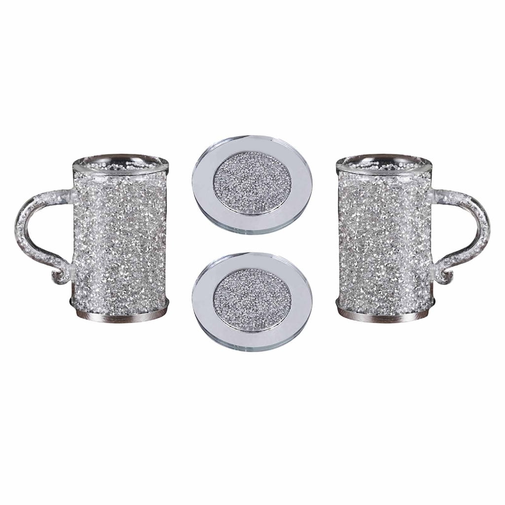 NANMELX Crystal Glass Coffee Cup Wine Glasses Double Layer Heat ...