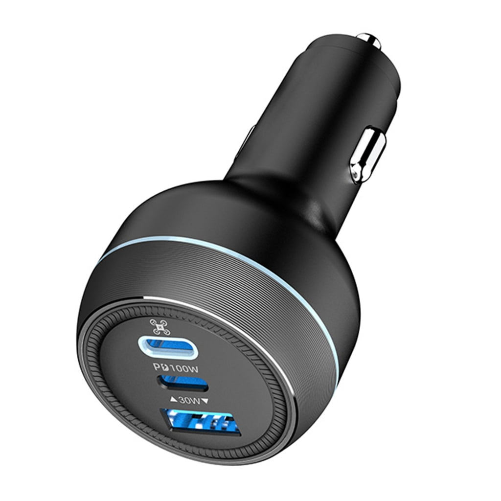 NANMELX Fast Speed Car Charging Adapter with 2xUSB C and 1xUSB A 100W ...