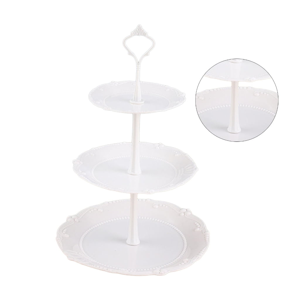 NANMELX Metal Rod Fruit Plate Dessert Stand with Multiple Layers ...