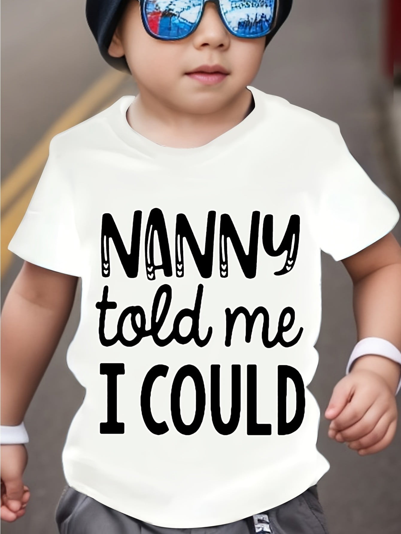 "NANNY Told Me I COULD" Print- Engaging Visuals, Casual Short Sleeve T ...