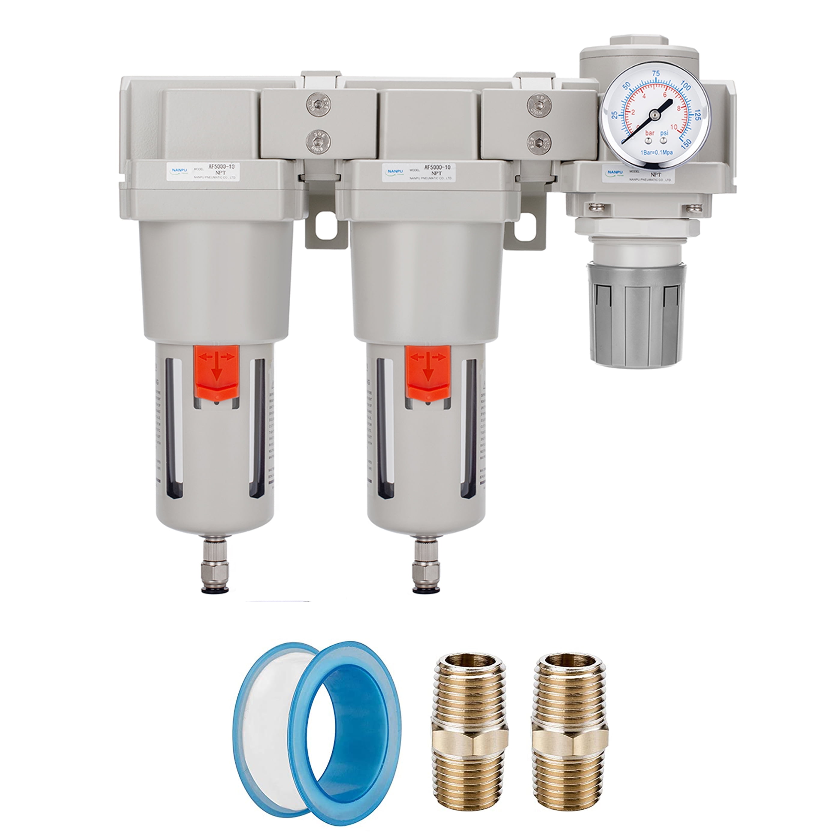 NANPU 1" NPT Air Drying System - Double Air Filters, Air Pressure ...