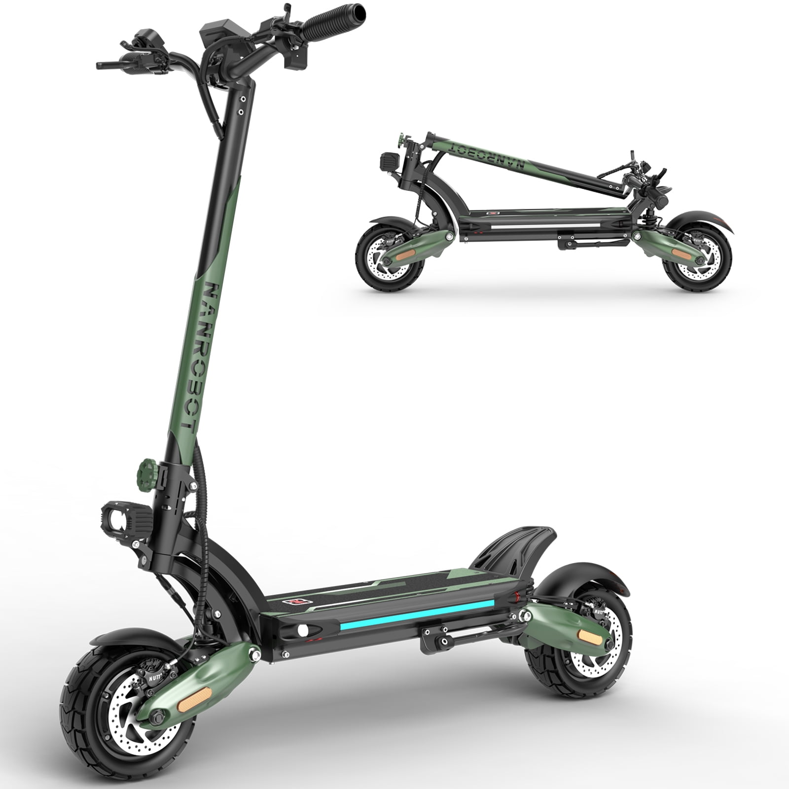NANROBOT D6+ Electric Scooter Adults 3000W Dual Motors 45 MPH Top Speed ...