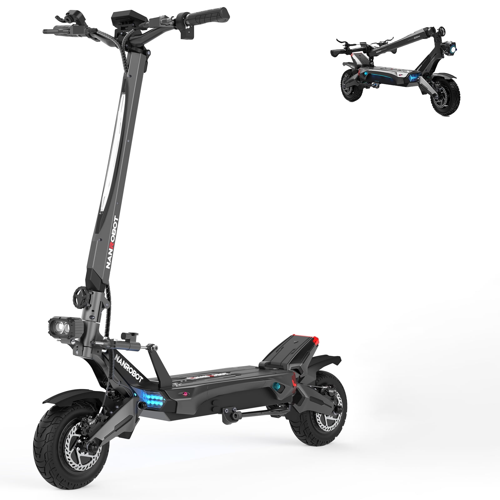 NANROBOT N6 Electric Scooter Adults 50mph Dual Motor Electric Scooter ...