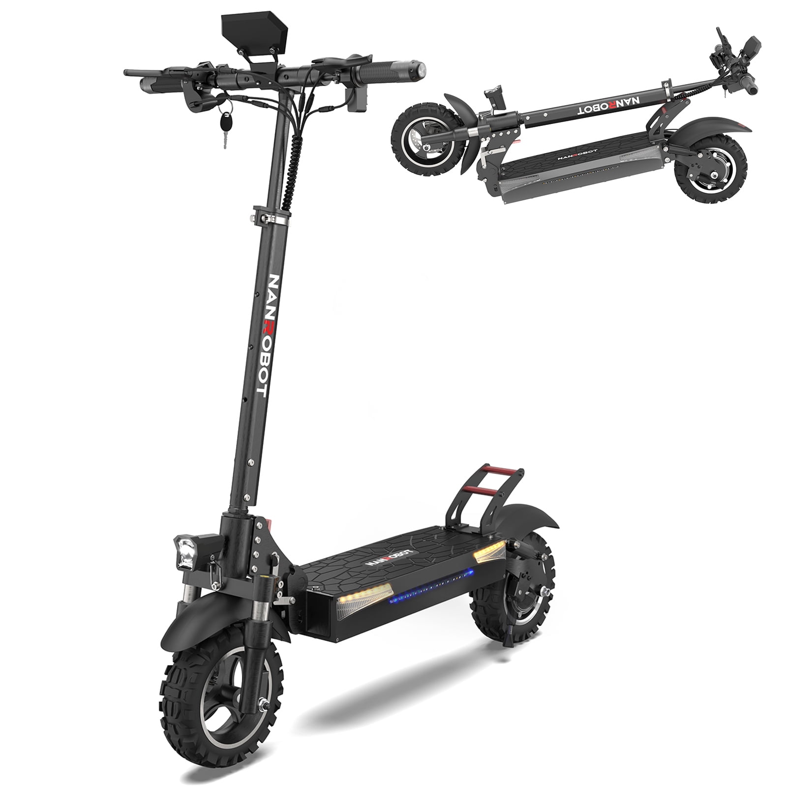 NANROBOT T1 Electric Scooter Adults Teens 800W Motors 25 MPH Speed 25 ...