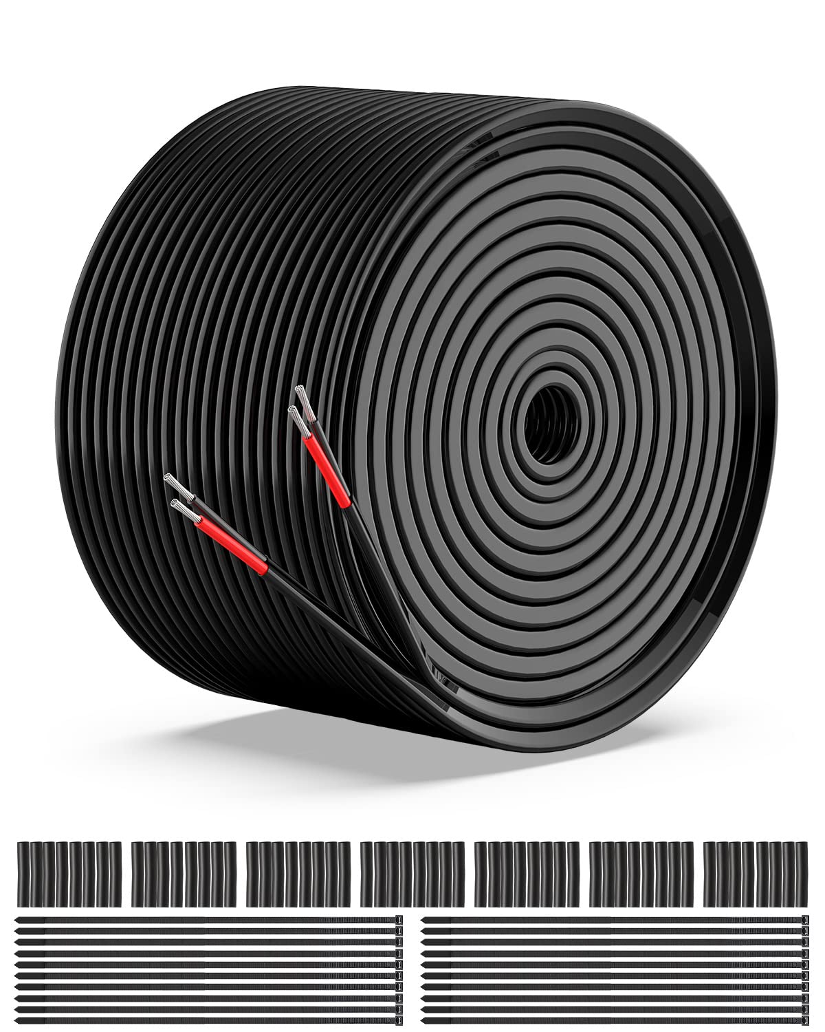 NAOEVO 16 Gauge Wire 2 Conductor Electrical Wire, 16 AWG Stranded PVC ...