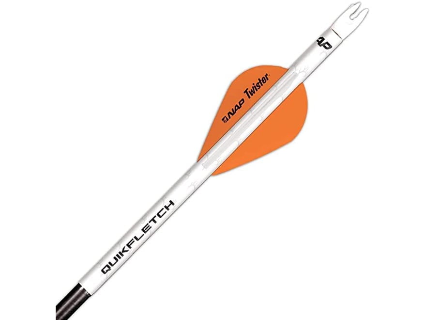 NAP NAP-60-1005 Quikfletch QuickSpin White/Orange 4" Fletch Rapping ...
