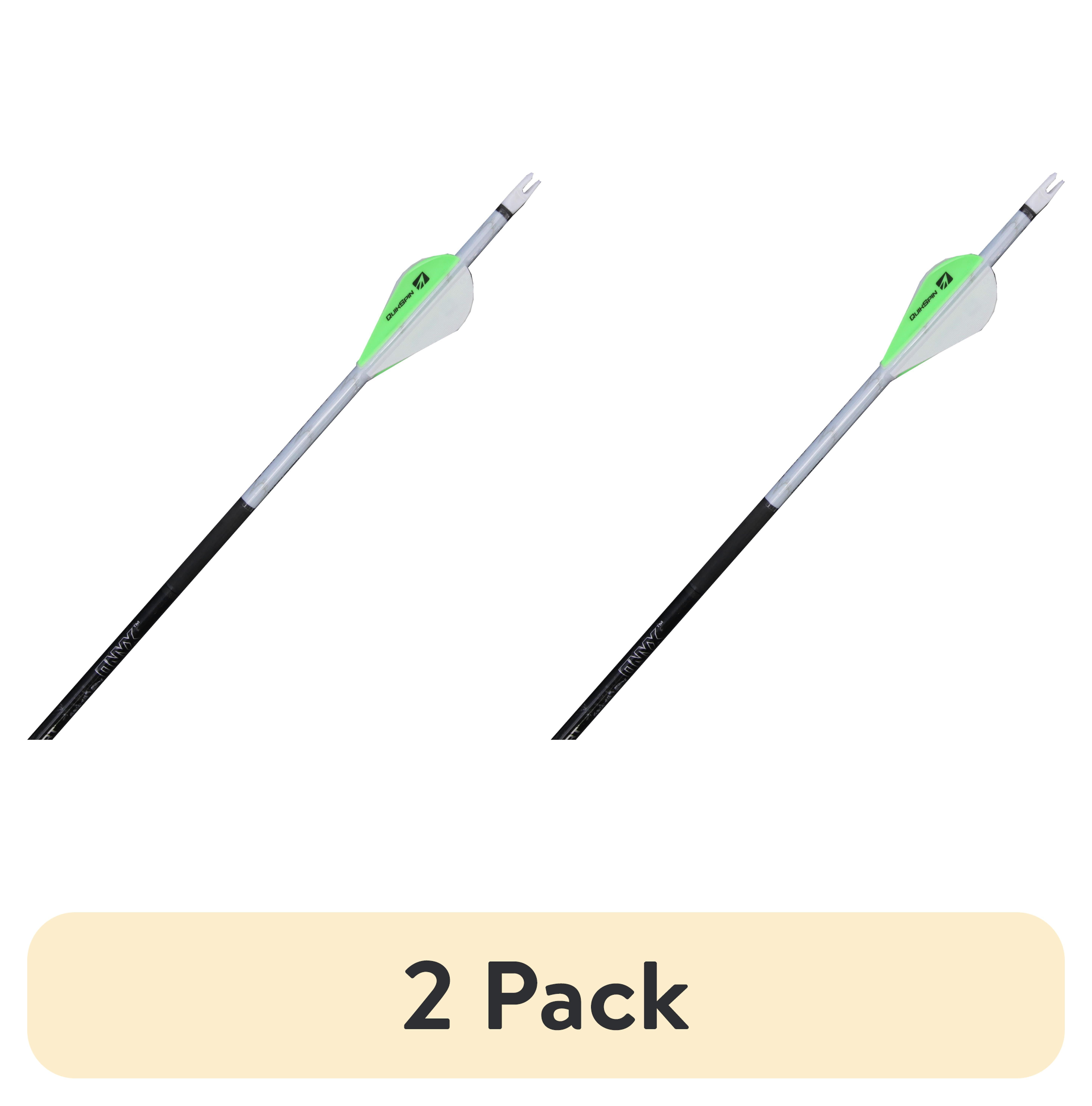 (2 pack) NAP Quickspin Green 2" Archery Fletch 3 Pack White/Green/Green ...
