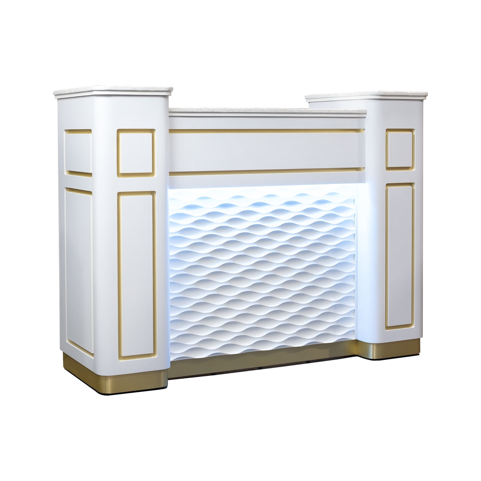 NAPA Reception Desk with LED Light and Marble Top, Office Restaurant ...