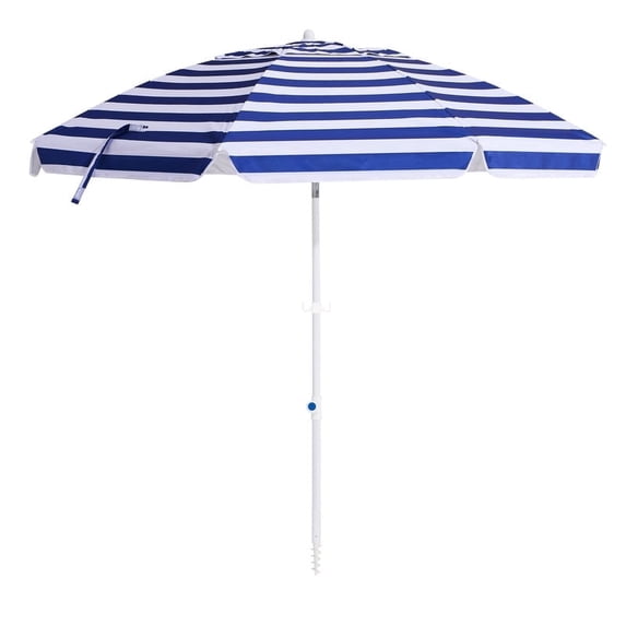 NAPWANT 6.5 FT Beach Umbrella with Tilt, Portable Sun Umbrella with ...