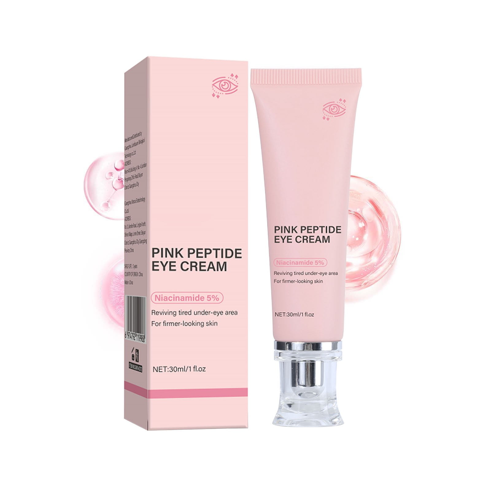 NAQEHNV Pink Peptide Eye Serum Cream, Hydrating & Firming Eye Cream for ...
