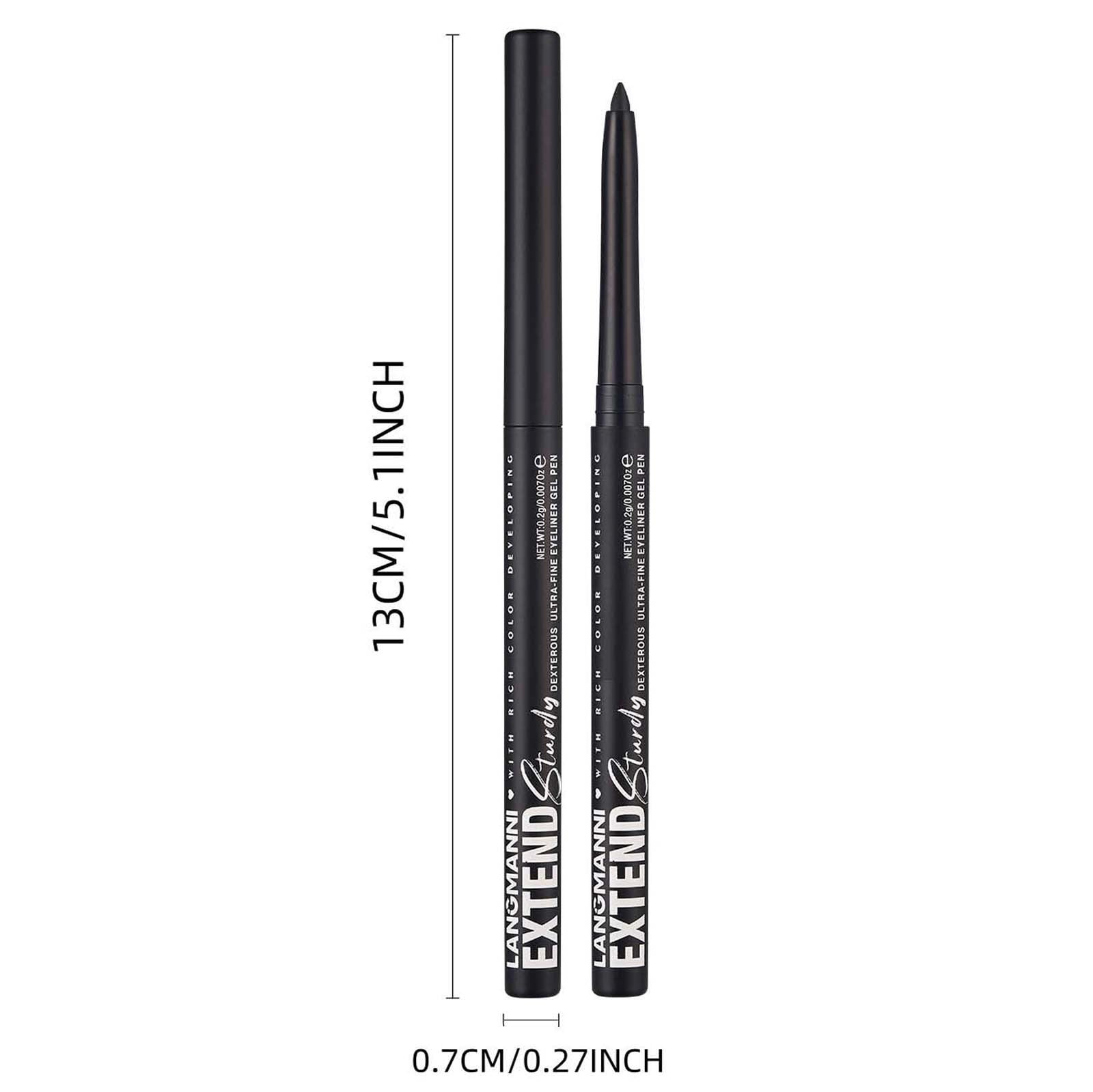 NAQEHNV Starry Black Gel Eyeliner Pencil Waterproof, Retractable Cream Eyeliner Eye Liner Makeup ...