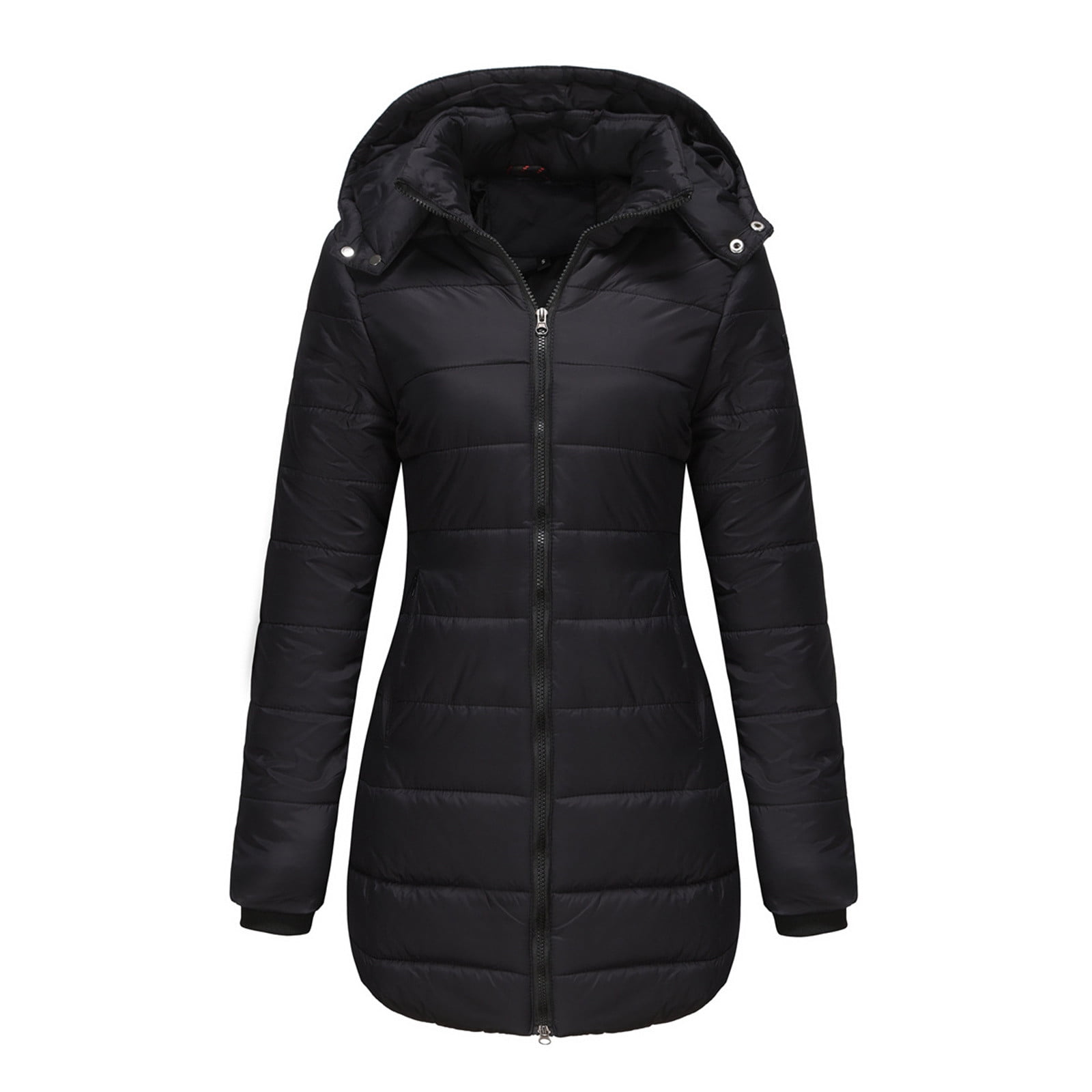 NARABB Year-end Deals Women's Warm Puffer Jacket Medium Length Slimming ...