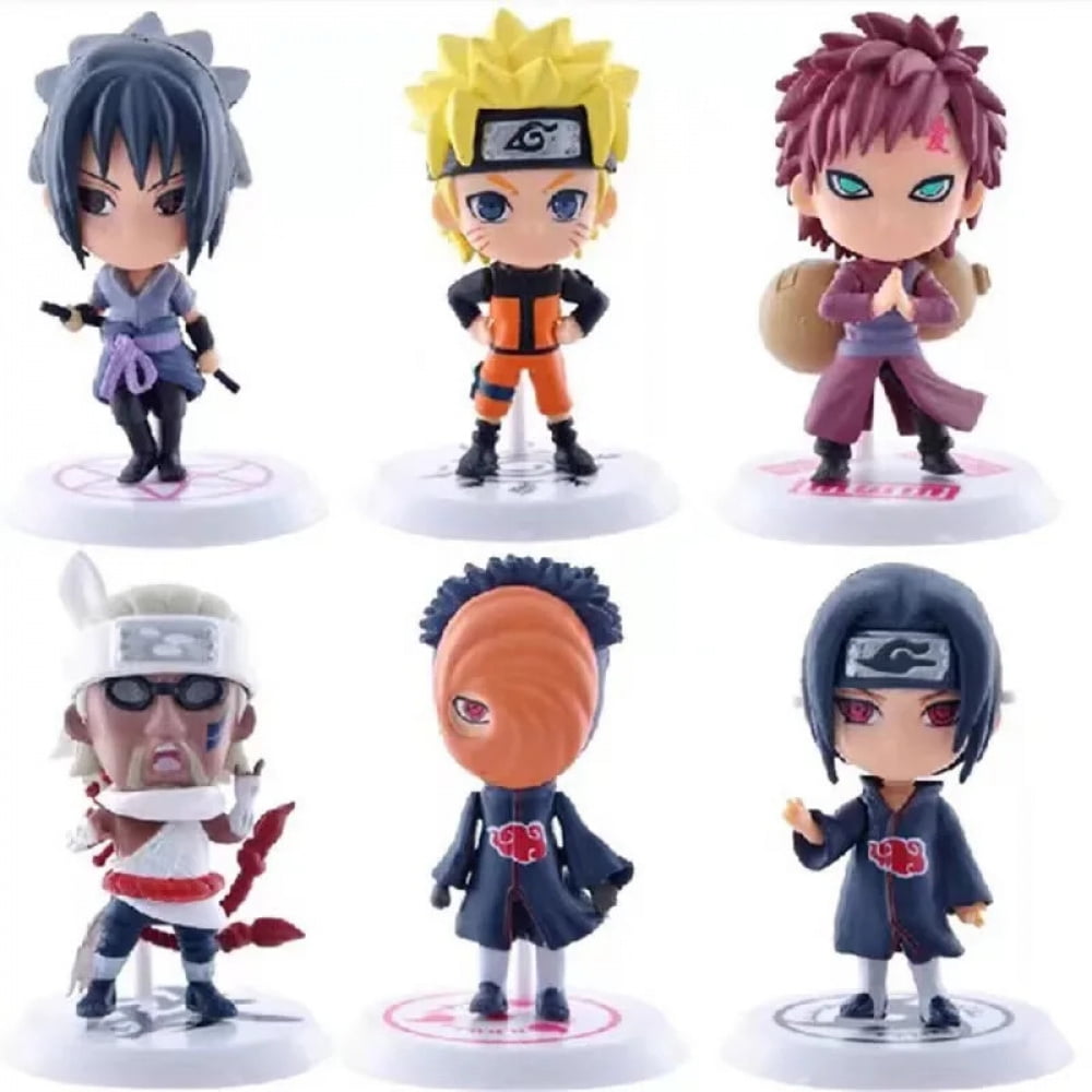 NARUTO 6 Pcs/Lot 2 Style 7-9cm Figure Sasuke Killer Bee Tobi Gaara ...