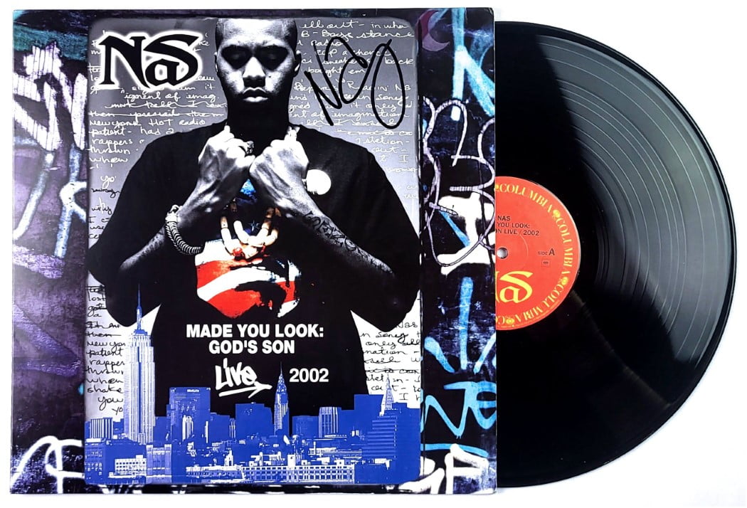 NAS Nasir Jones Signed Autographed Record Album Cover Made You Look BAS ...