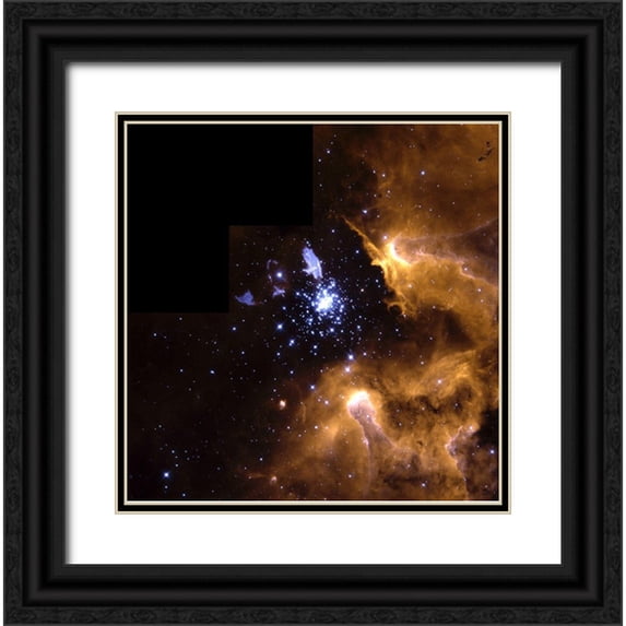 NASA 12x12 Black Ornate Wood Framed with Double Matting Museum Art ...