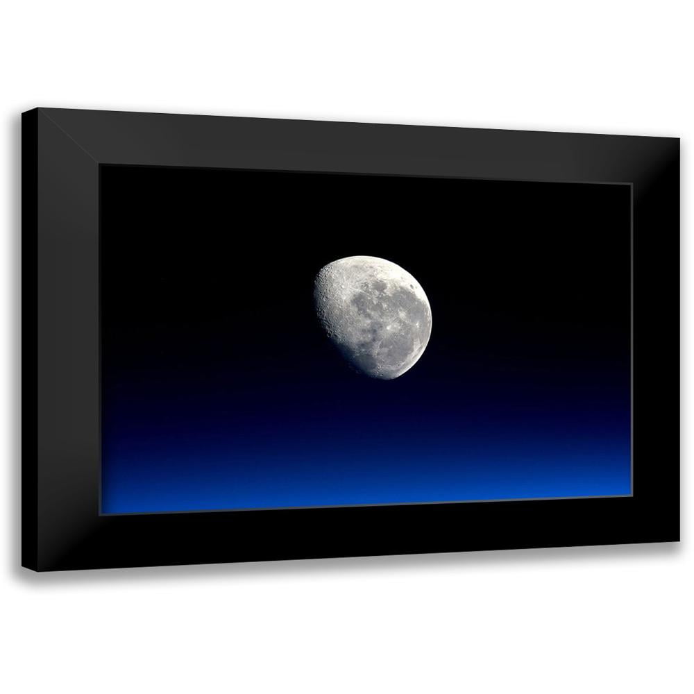 NASA 14x11 Black Modern Framed Museum Art Print Titled - Moonset Viewed ...