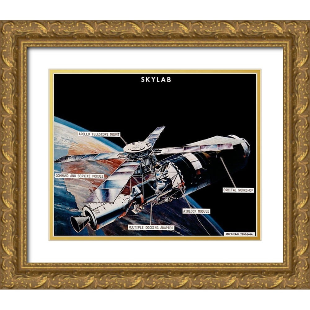 NASA 14x12 Gold Ornate Wood Framed with Double Matting Museum Art Print ...