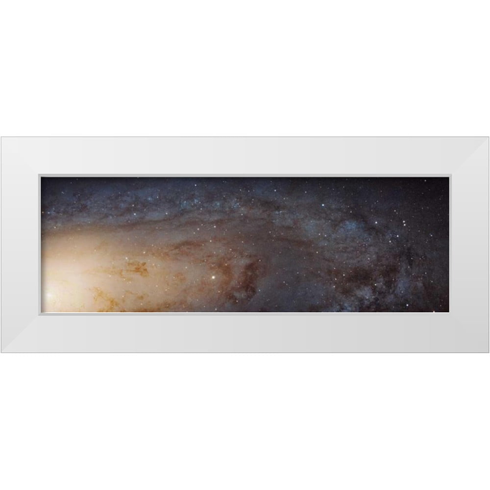 NASA 14x7 White Modern Wood Framed Museum Art Print Titled - Hubble M31 ...