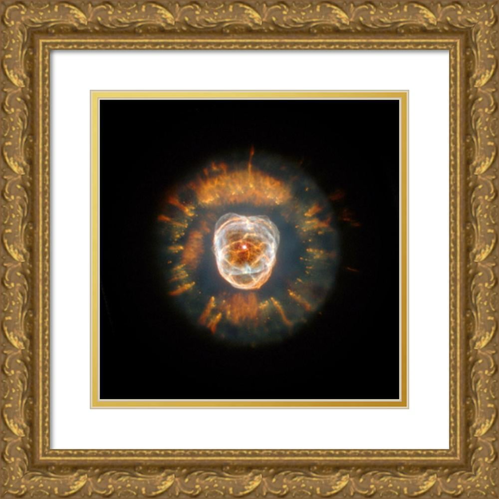 NASA 15x15 Gold Ornate Wood Framed with Double Matting Museum Art Print Titled - Hubble Reopens ...