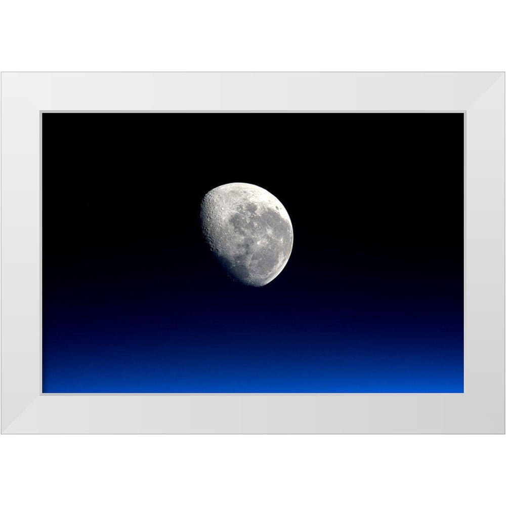 NASA 18x13 White Modern Wood Framed Museum Art Print Titled - Moonset ...